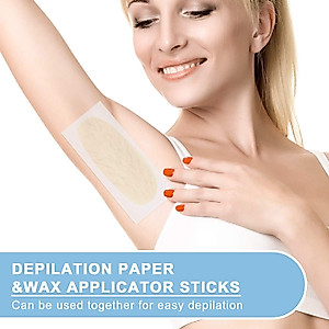 Whaline 700 Pieces Non-Woven Wax Strip, Hair Removal Wax Strips Body and Facial Wax Muslin for Arms, Legs, Underarm Hair, Eyebrow, Bikini of Women and Men (Small and Large)