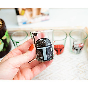 Silver Buffalo Star Wars Holiday Boba Fett 2.5-Ounce Mini Shot Glasses | Set of 4