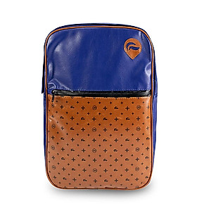 Skunk Backpack Urban - Smell Proof - Weather Resistant - NOW WITH COMBO LOCK (Blue/Brown Leather)