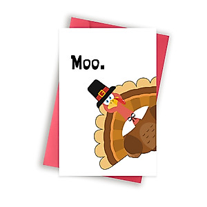 Huameigf Funny Thanksgiving Card for Him Her, Happy Thanksgiving Card Gift Idea for Kids Friend Family, Fall Thank You Card, Thankful Holiday Card