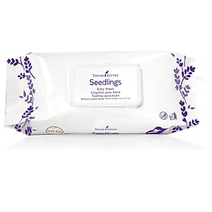 Young Living Seedlings Baby Wipes, 72ct | Gentle Care for Little Ones | Skin Moisturizer | Hydrating & Smooth | Sensitive Skin | Thick Wipes | Alcohol-Free | Ideal for Hands & Faces | Water-Infused