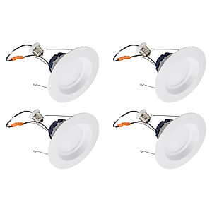 (case of 4) Sylvania 74297 - LEDRT56900950RP LED Recessed Can Retrofit Kit with 5-6 Inch Recessed Housing, 13 watt, 5000K Daylight