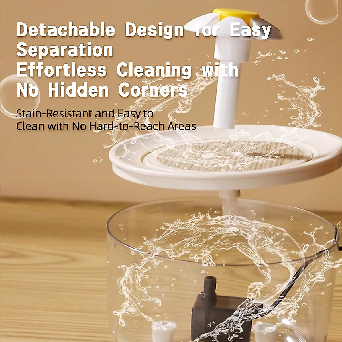 Indoor Bird Bath with Circulating Filter Fountain