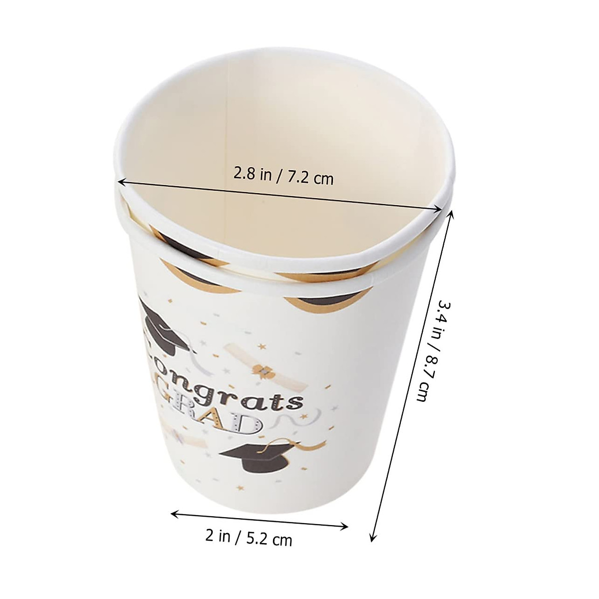 MUSISALY 10pcs Graduation Cups Disposable Cups Beer Paper Mugs Class of 2022 Paper Cups Congrats Grad Cups Beverages Cups Disposable Paper Cups Graduation Season Grace