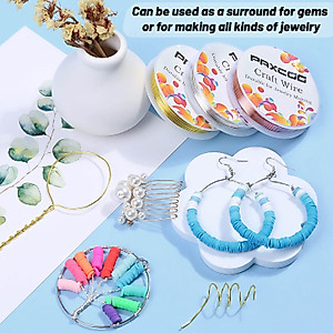 Paxcoo 3 Pack Jewelry Wire Craft Wire 18 Gauge Tarnish Resistant Jewelry Beading Wire for Jewelry Making Supplies and Crafting (Silver, Gold and Copper)