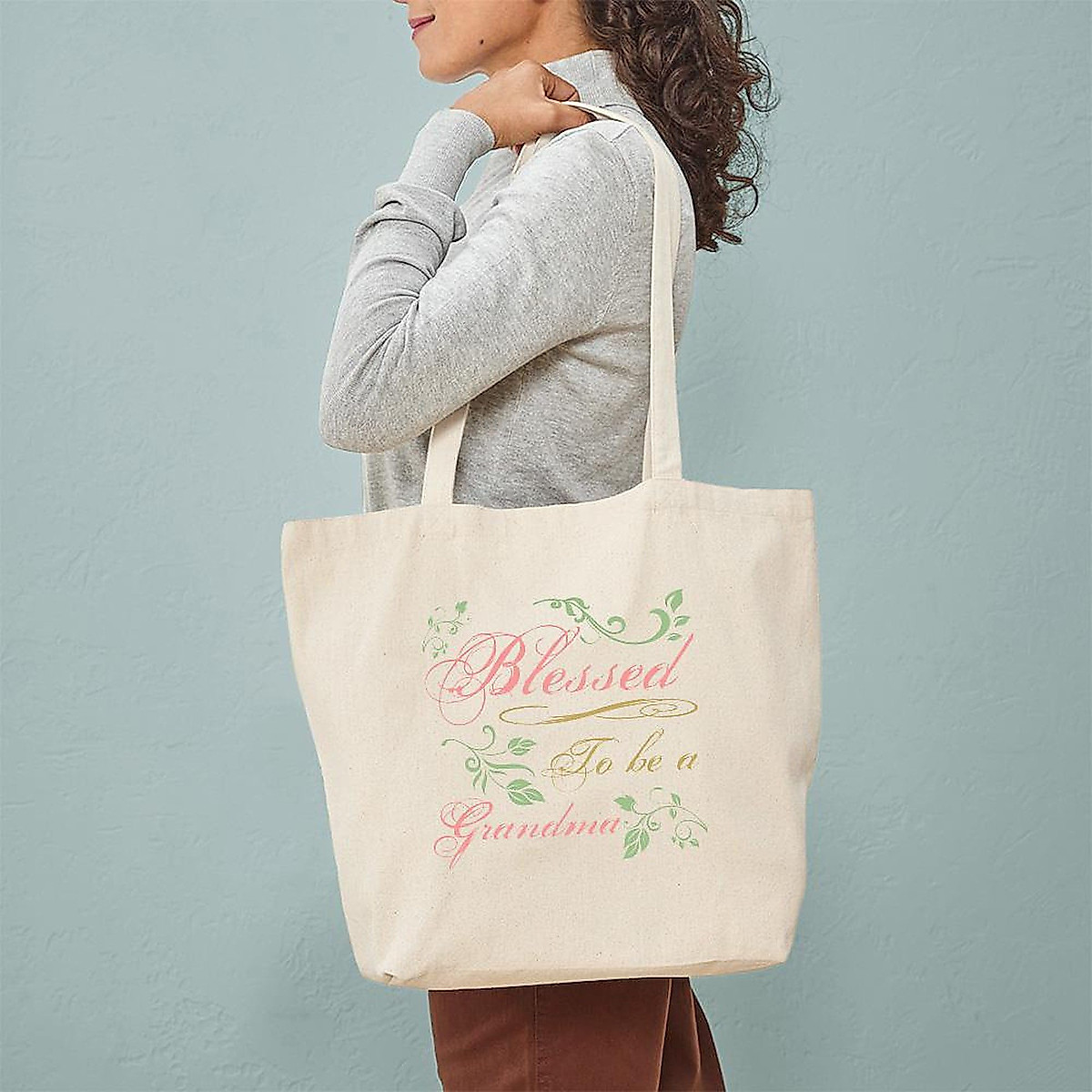 CafePress Blessed To Be A Grandma Tote Bag Canvas Tote Shopping Bag