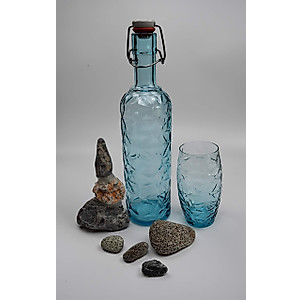Bormioli Rocco Oriente Bottle, Set of 6, Cool Blue