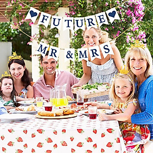 KUNGOON Future Mr & Mrs Banner,Funny Wedding Party Decor,Bridal Shower/Engagement/Bachelorette Party Decorations.(White)