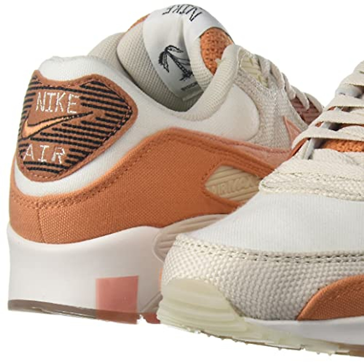 Nike Men's Air Max 90 SE Fashion Sneakers, Sail/Lt Madder Root, 11