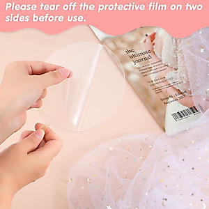 2 Pieces 5 Inch Round Acrylic Cake Toppers Round Clear Cake Topper Blanks DIY Birthday Cake Topper for Personalized Custom Wedding, Birthday Festival Party Cake Decorations