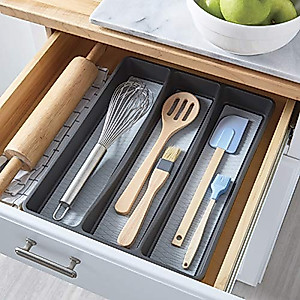 Copco Basics 3 Compartment Organizer, Charcoal Gray/Light Gray