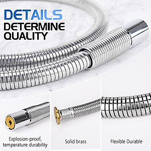 Spray Valve with 38" Flexible Pre Rinse Hose, Commercial Pre Rinse Sprayer with Stainless Steel Hose & Anti-Slip Pre Rinse Sprayer Assembly for Commercial Industrial Restaurant Kitchen Sink Faucet