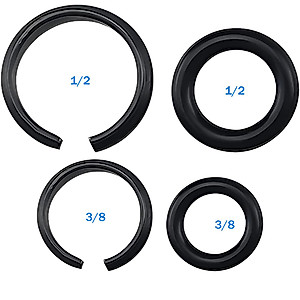 (10+10Sets) 1/2" and 3/8" Impact Wrench Retainer Rings Clip with O-ring, Compatible With Milwaukee Electric/Pneumatic Type Impact Wrench, Including Anvil Retaining Ring Install Tool