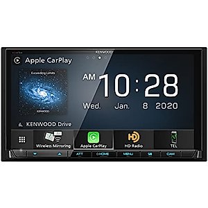 KENWOOD eXcelon DMX907S 6.95" Digital Multimedia Bluetooth Car Stereo with USB, AM/FM HD Radio, Double DIN, Wireless Apple CarPlay and Android Auto, SiriusXM