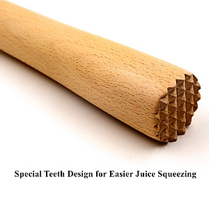 Bamber Extra Long Wood Cocktail Mojito Muddler Wooden Muddler Bar Tool, 12 x 1.6 Inches