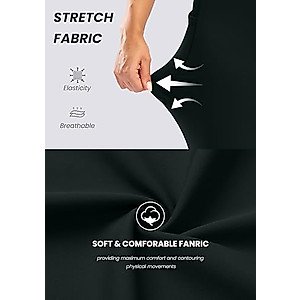 28"/30"/32"/34" Inseam Women's Bootcut Yoga Pants Long Bootleg High-Waisted Flare Pants with Pockets BlackFlare_30_Small Black