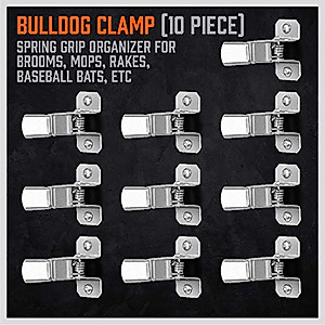 HORUSDY 10 Pack Spring Grip Mop and Broom Holder for Shovel, Rake, Broom, Mop Holder, Etc.