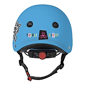 Triple Eight Lil 8 Dual Certified Sweatsaver Kids Skateboard and Bike Helmet with Padded Chin Buckle, White Glossy, (3930)