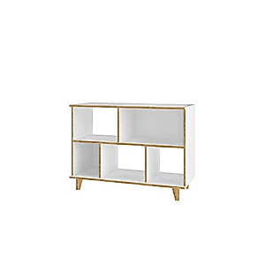 Manhattan Comfort Minetta Midcentury Modern Bookcase, White