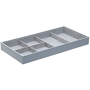 ORIGIA Magic Stackable Jewelry Trays Closet Dresser Drawer Organizer for Accessories, Gadgets & Cosmetics, Storage Display Showcase Holder Box, Set of 3