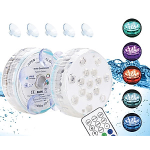 Spa Lights for Hot Tub,Waterproof 15 LEDs and 16 Colors Changing Spa Lights, Wireless Pond Light,Bathtub Lights,Pool Light with Magnet and 5 Suction Cups,Hot tub Light,3xAA Battery Operated