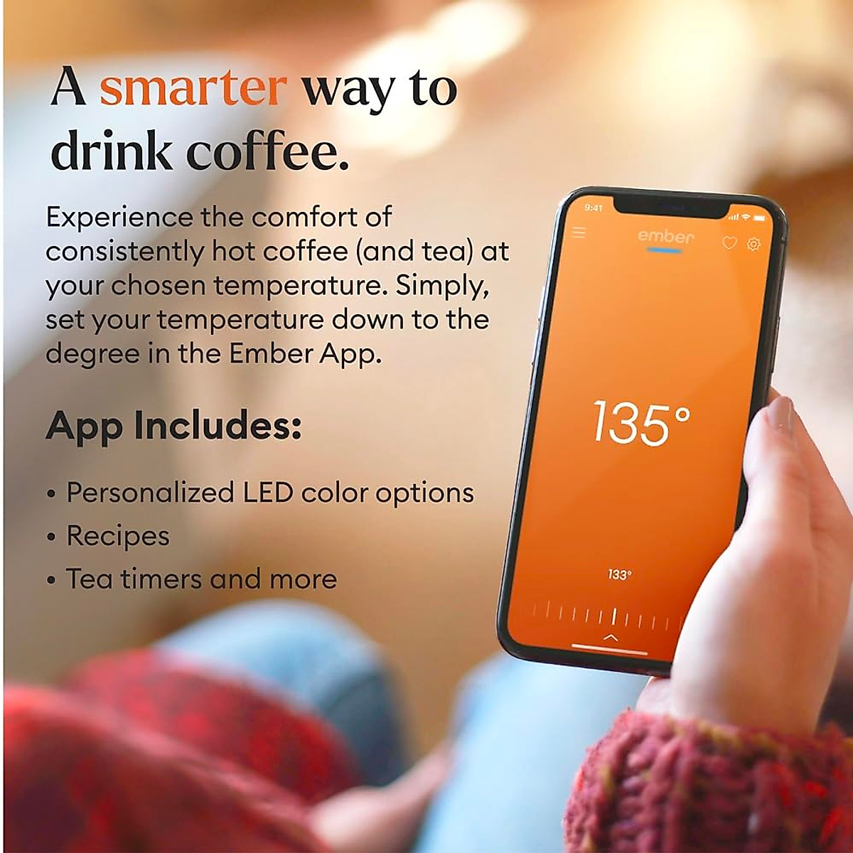 Ember Temperature Control Smart Mug 2, 10 oz, Black, 1.5-hr Battery Life - App Controlled Heated Coffee Mug - Improved Design