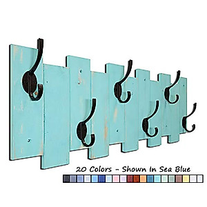 Sydney Wall Hook Rack, 20 Paint Colors - Wood Wall Art, Coat Rack Wall Mount, Coat Hooks, Rustic Coat Hooks, Wall Coat Hooks, Leash Hook, Hat Hook