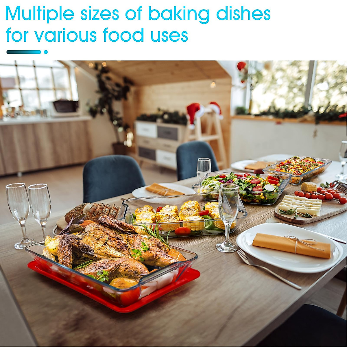 Mini Glass Baking Dish with Lid, 1QT Glass Oven Dish Rectangular, Rectangular Mini Baking Pan