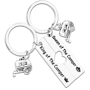 Kivosliviz Rv Camper Gifts Keychain for Men Women Cute Camping Stuff Best Rv Themed Camping Lovers Jewelry Camper Keyring Rv Keychain Camper Keychain