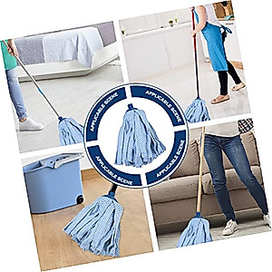 Cabilock 4 Pcs Mop Replacement Head Mop Heads Commercial Cotton Floor Cleaning Mop Head Microfiber Cloth Mop Refill Wet Mop Head Accessories Practical Mop Cloth Filler Care