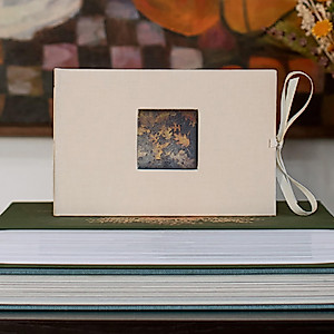 Kolo Noci Small 4x6 Photo Album, Holds 24 Photos, Ideal for Weddings and Baby Books, Blue Chambray