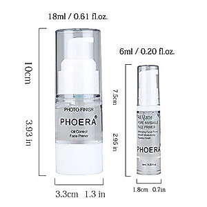2 Pack PHOERA Face Primer,Magical Perfecting Base Face Mattifying Primer Anti-Aging WrinklesShrink Pore Remove Fine Lines Exfoliating Anti-Oxidation.(6Ml)