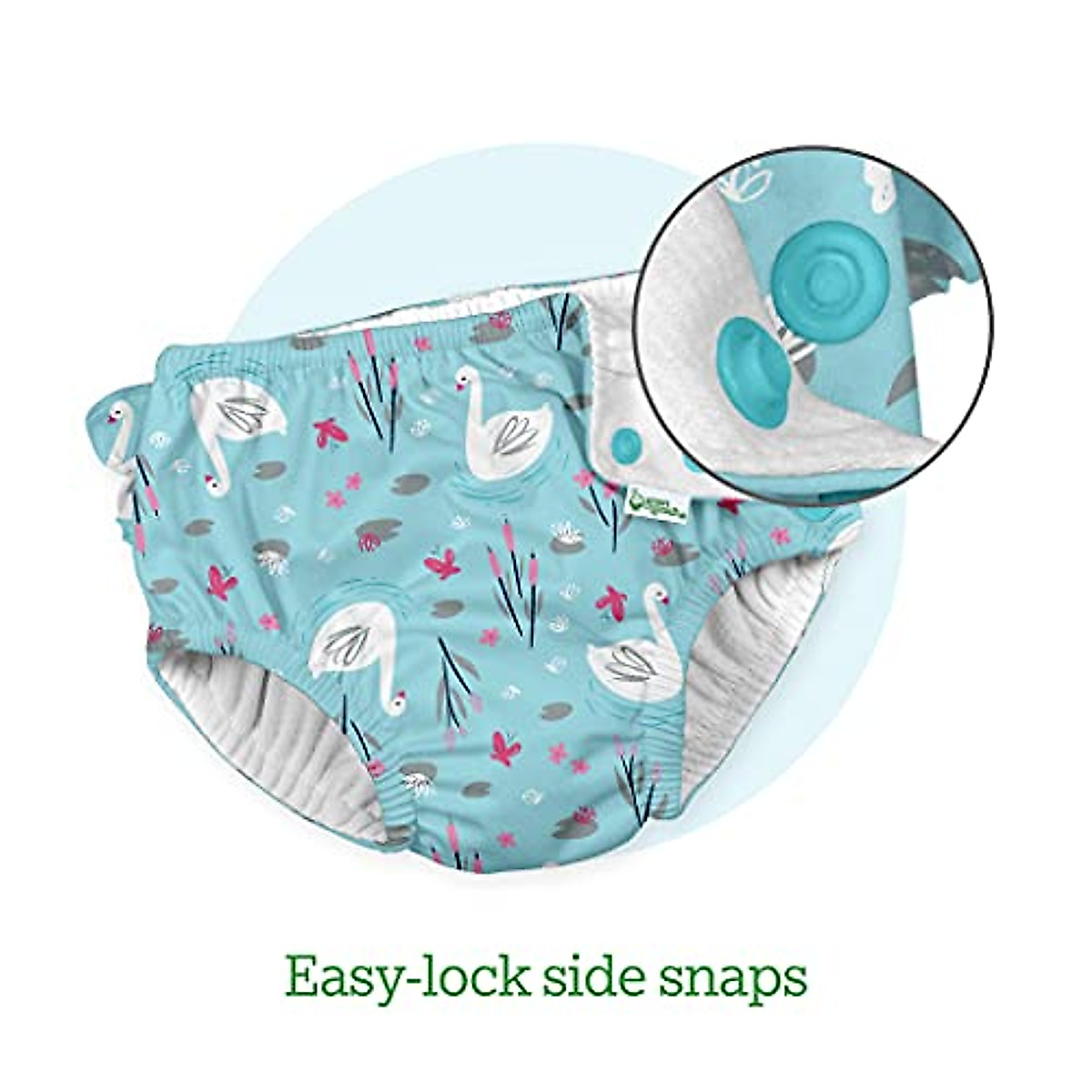 i Play Girls Reusable Absorbent Baby Swim Diapers Pink Butterflies 6 Months