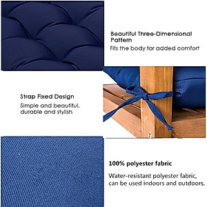 Waterproof Indoor/Outdoor Bench Cushion, Swing Cushion, Thicken Patio Bench Rocking Seat Pad for Lounger Garden Patio Lounger Bench,Wicker Loveseat Settee (Green)