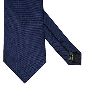 ZENXUS Extra Long Solid Tie for Men Big and Tall, Deep Navy XL Tie 63 inch