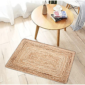 Jute Rug,Rag Rug,Rug, Rugs 2x3 ft,Jute Rug 2x3,Jute Entryway Rug,2x3 Rug,Area Rug, Area Rug 2x3,Braided Area Rug,Entry Rug,Natural Rug, Jute Braided Rugs 2x3 ft (24x36 inch) Natural