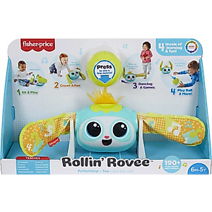 Fisher-Price Rollin’ Rovee Learning Toy with Music Lights and Smart Stages Educational Content for Baby Toddler and Preschool Kids