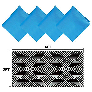 AFWADFWA Decorative Fluorescent Light Covers for Ceiling Lights Seamless Geometric Texture Stars Pattern Art Light Covers for Ceiling Lights Classroom Office Home Decor 4 x 2 ft