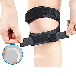 Toxz Unisex Hiking Running Kneecap Band Patella Knee Brace,Knee Support,Adjustable Segmented Fix Knee Pads Ergonomic Knee Protector,Strong Permeability and Absorption Ability