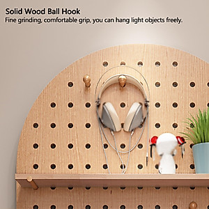 PFCDZDU Pegboard Wall Organizer Panels, Peg Boards Solid Wood Kits for Wall Crafts, Workbench Garage Kitchen Office Wall Display Storage Modular Combination Shelf (Color : Wood Colour, Size : 120x60