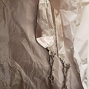 Elegant Rustic Cake Server and Knife Set with Beautiful Leaf Design, Ideal Cake Cutting Set For Wedding Party's and Elegant Events, 2 Piece Silver Twig Pie Server Set…