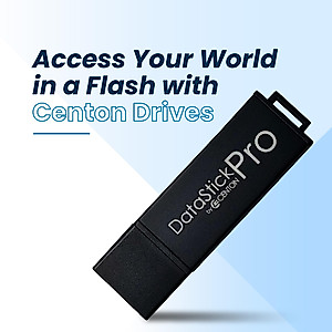 Centon Electronics MP Valuepack USB 3.2 Gen1 DataStick Pro Flash Drive, 8 GB, 5 USB Flash Drives, 5 Pack, Black