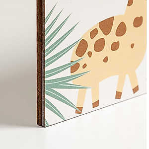 UBTKEY Safari Nursery Decor for Boys, Safari Animals Wall Decor for Boys Nursery Room Bedroom, 4 Pieces Inspirational Wall Art Wall Decorations for Boys Room Classroom Bedroom