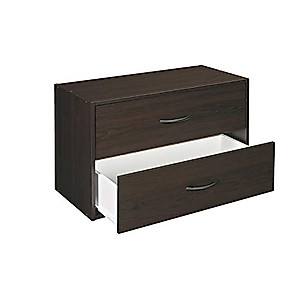 ClosetMaid 1568 Stackable 2-Drawer Horizontal Organizer, Espresso
