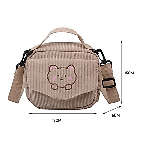 Crossbody Bag for Women Plush Soft Shoulder Messenger Bag Mini Small Flap Pocket Winter Purse for Student Girls