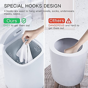 DOACE Towel Warmer Bucket, 26L Large Hot Towel Warmers for Bathroom with LED Display, Heat Timer 20/40/60 Min, Up to 24 Hour Delay Timer, Fits Up to Two Oversized Towels,White/Black, A18