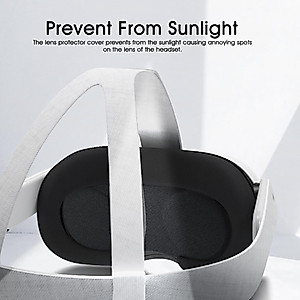 Orzero (1 Pack) VR Lens Protector Cover Dust Proof Cover for Valve Index/Quest 3 / Quest 2 / Quest, Washable Protective Sleeve Sunlight Blocking Anti-Scratch and Anti-Dust - Black