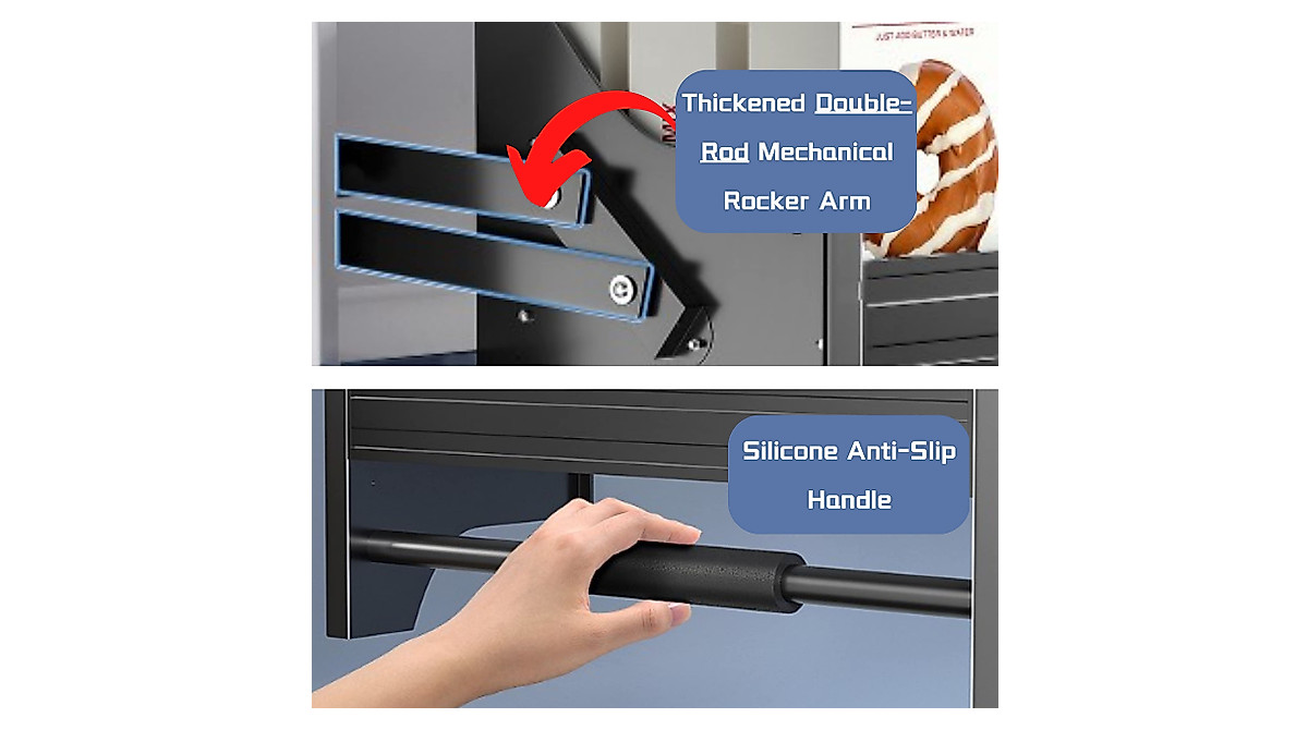 LOYALHEARTDY Pull Down Shelf - 22.2 Inch Adjustable Storage