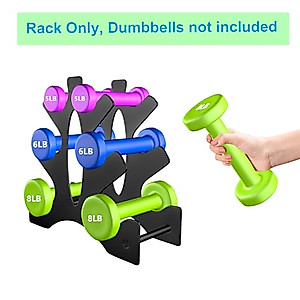 OKUGAFIT Dumbbell Rack, Weight Rack for Dumbbells, Dumbbell Rack Stand Only, Metal Weight Rack for Home Gym Exercise (without dumbbells)