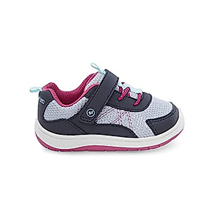 Stride Rite 360 Girls Carson Athletic Sneaker, Navy, 4 Toddler